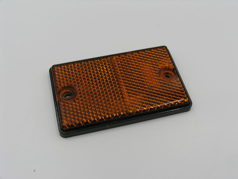 AMBER REFLECTOR WITH MOUNTING HOLES - Slipstream Trailer Parts
